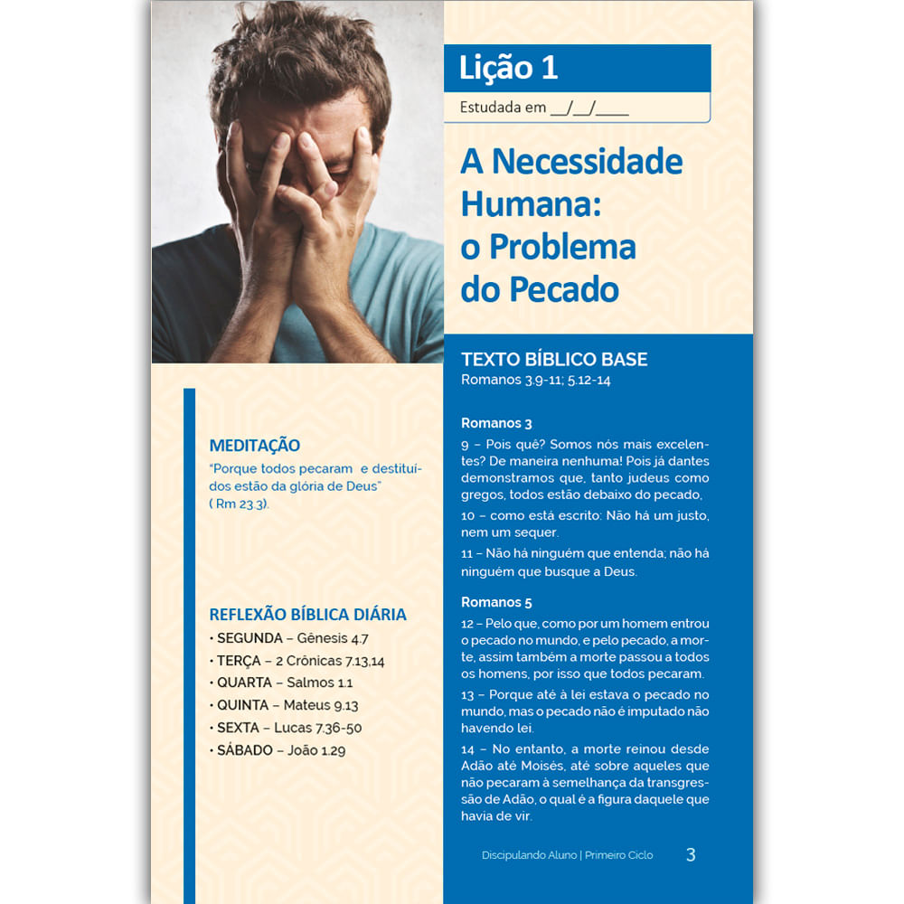 Lições Bíblicas Discipulando Aluno (01) - CPAD